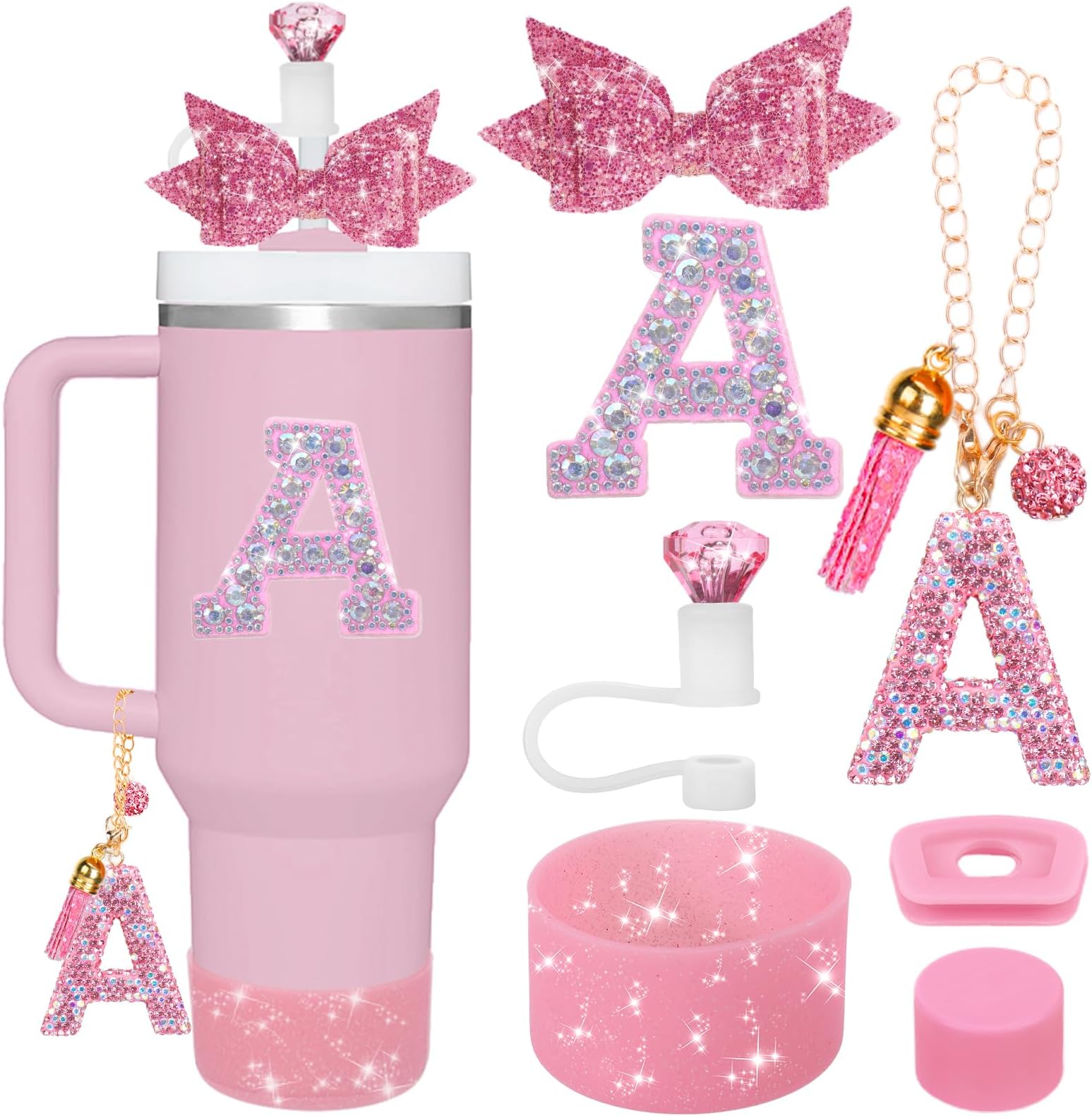 Amazon.com | Liangang 9PCS Stanley Cup Accessories Set,Compatible with ...