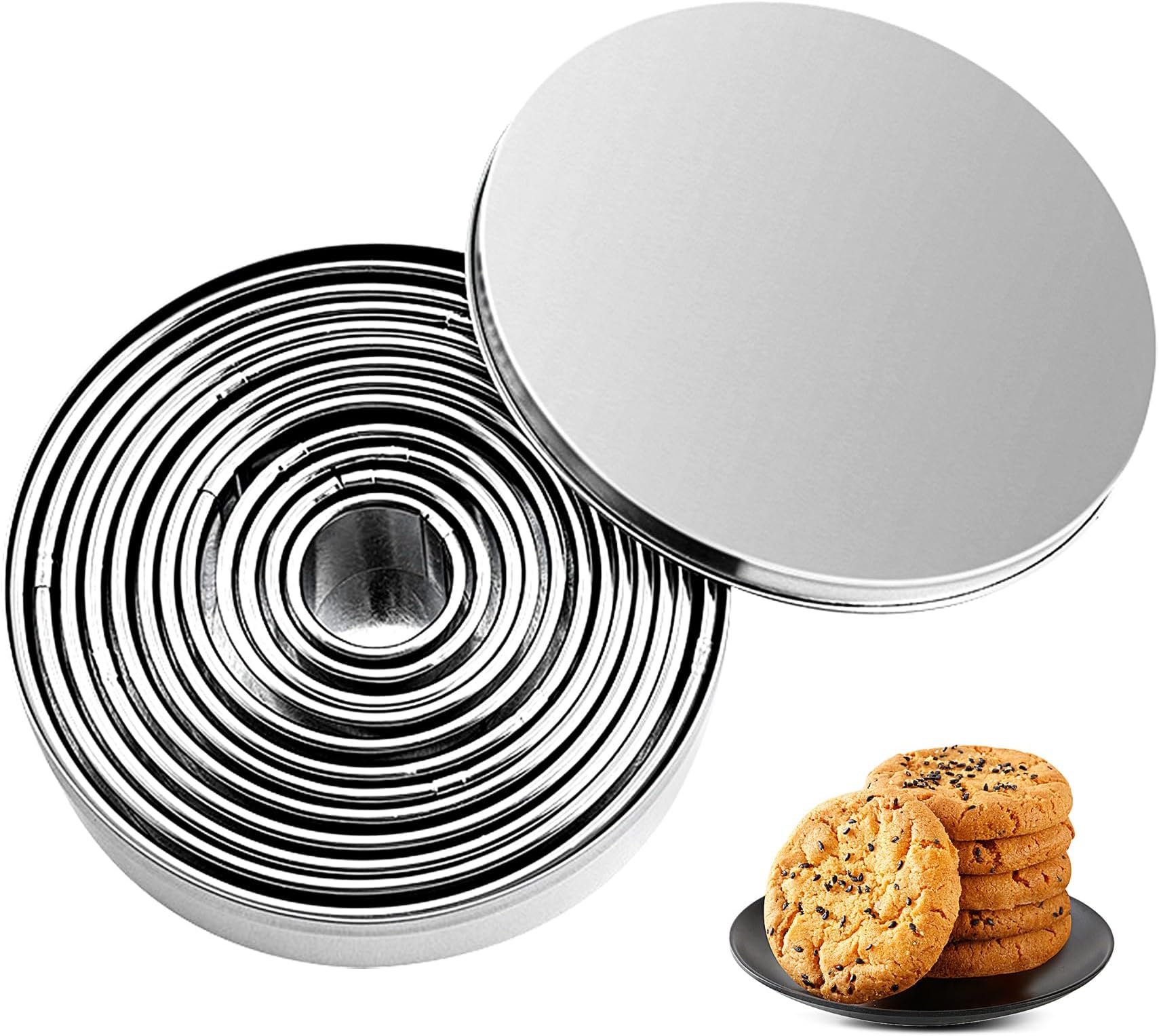 Amazon.com: Kayaso Round Cutters in Graduated Sizes, Stainless Steel ...