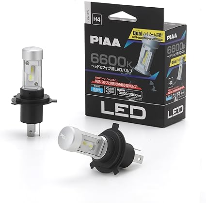 Amazon | PIAA ヘッドライト/フォグライト用 LED 6600K 〈コントローラーレスタイプ〉 12V 18/18W Hi3800/Lo3000lm H4 3年保証 車検対応 2個 ...
