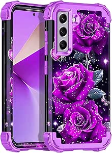 Amazon.com: Miqala for Galaxy S21 Plus Case,Glow in The Dark Three Layer Heavy Duty Shockproof ...