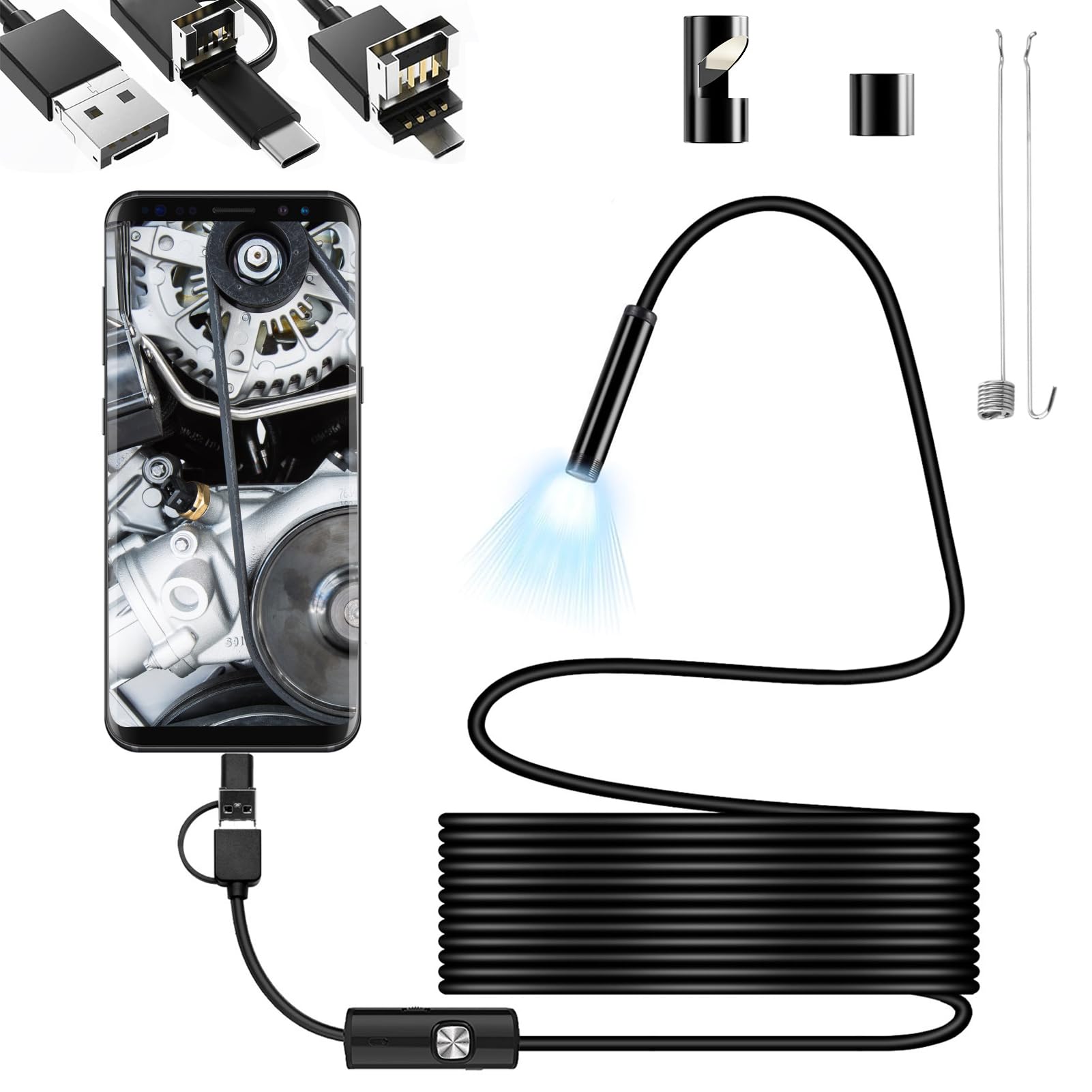 10m 6 Led Usb Waterproof Endoscope Borescope Snake USB Endoscope,