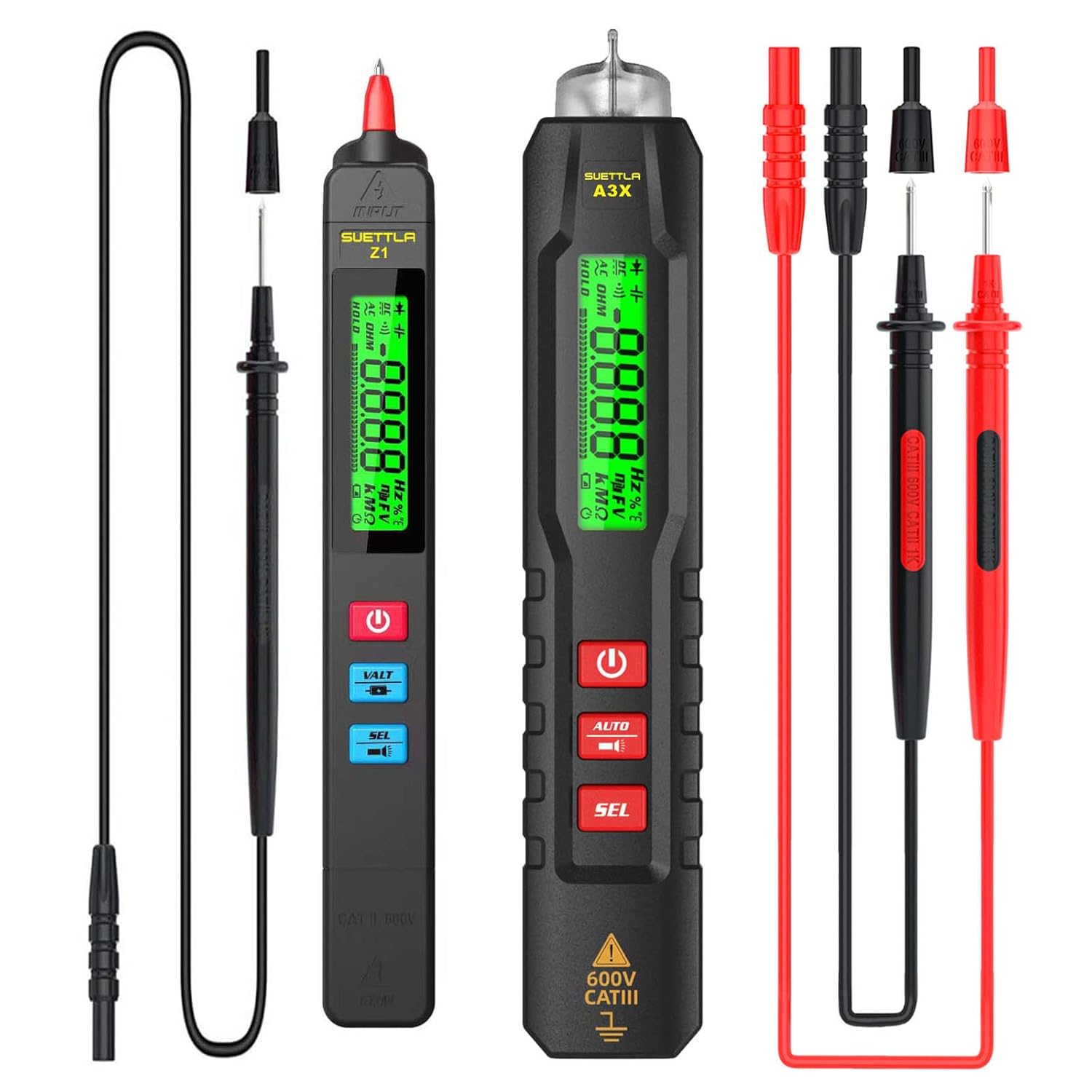 Pen Type Multimeter SUETTLA Z1 + Smart Digital Multimeter Electrical ...