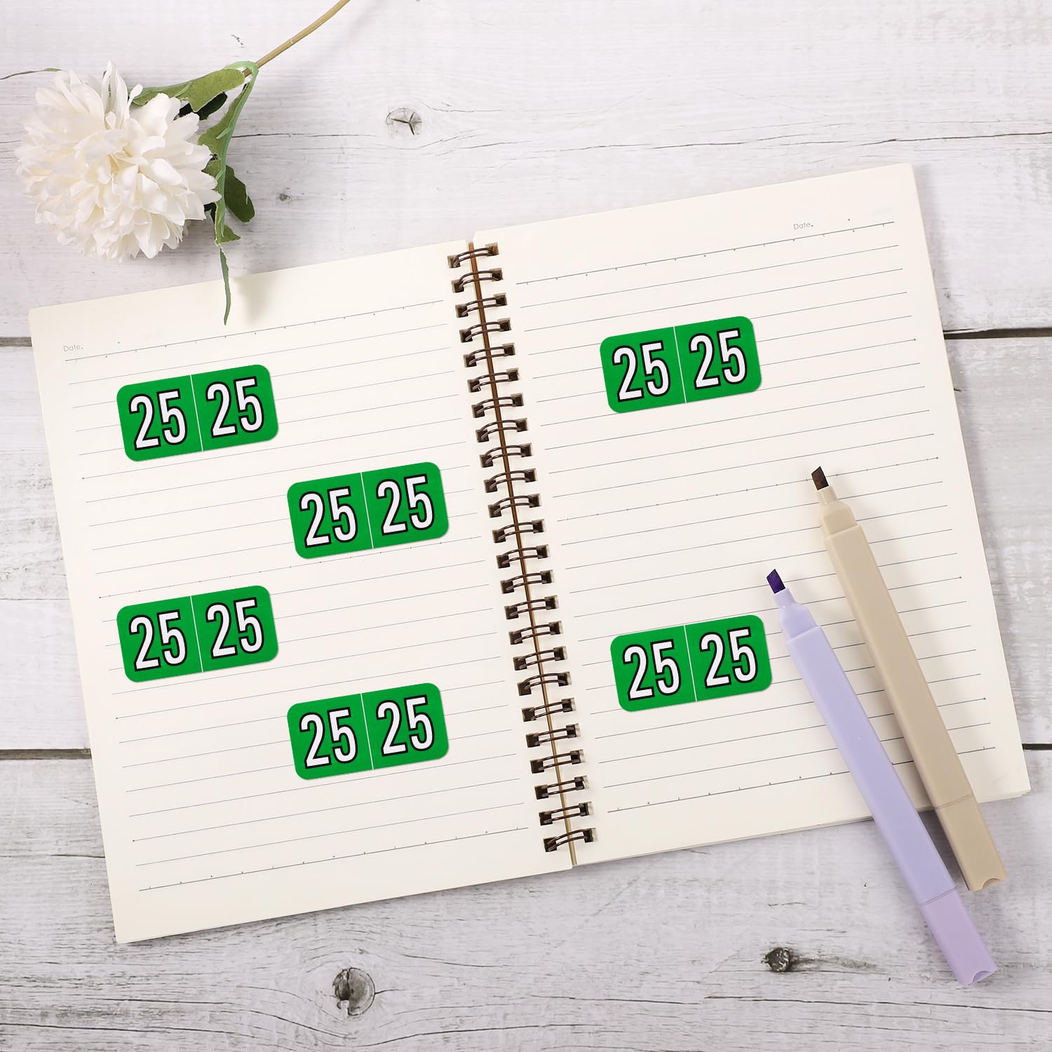 Snapklik.com : 500pcs 2025 File Folder Labels - 3/4x1-1/2 Inch Colored ...