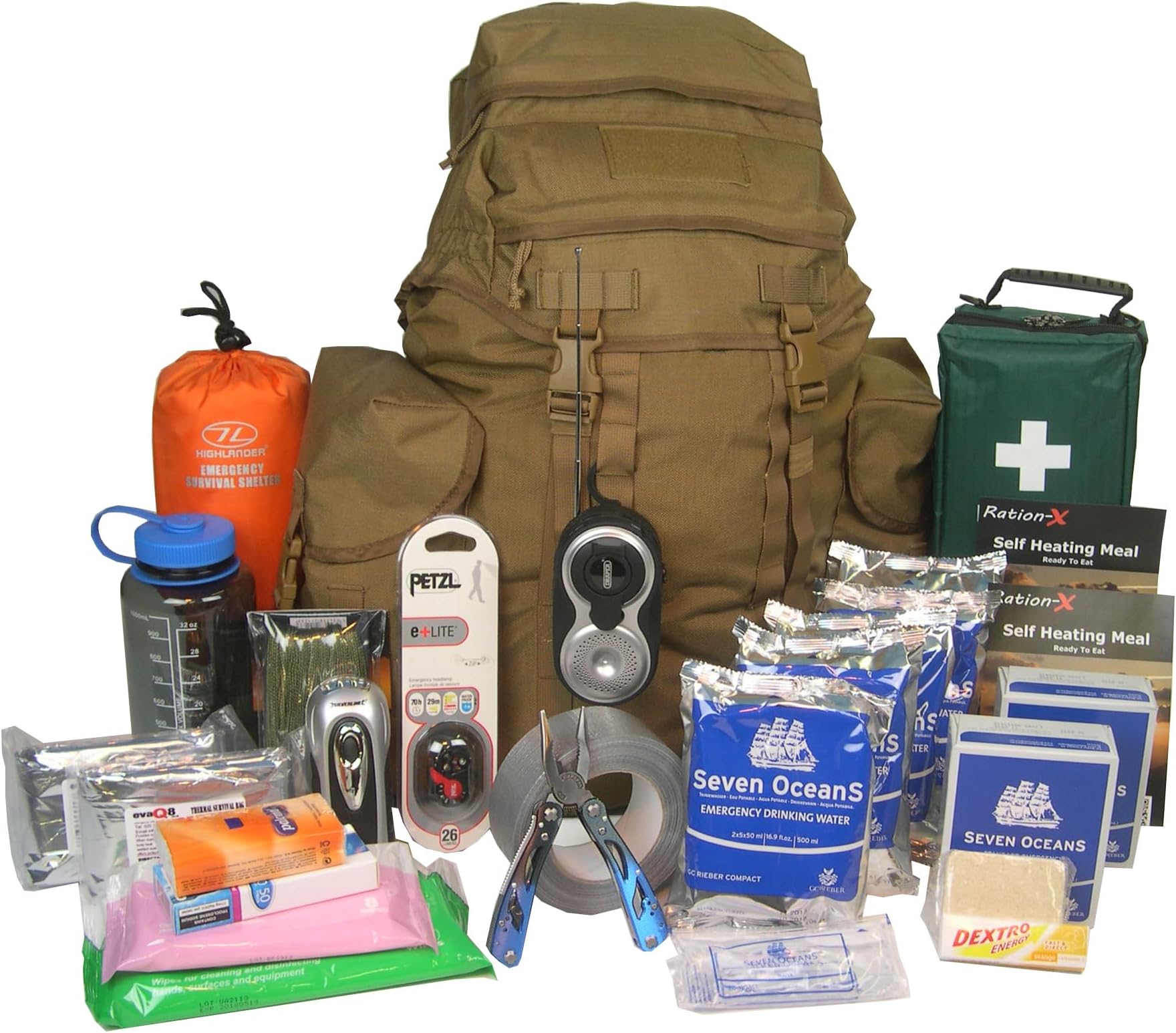 EVAQ8 Emergency Survival Kit Deluxe 2-Person 72-Hour Disaster Grab Bag ...