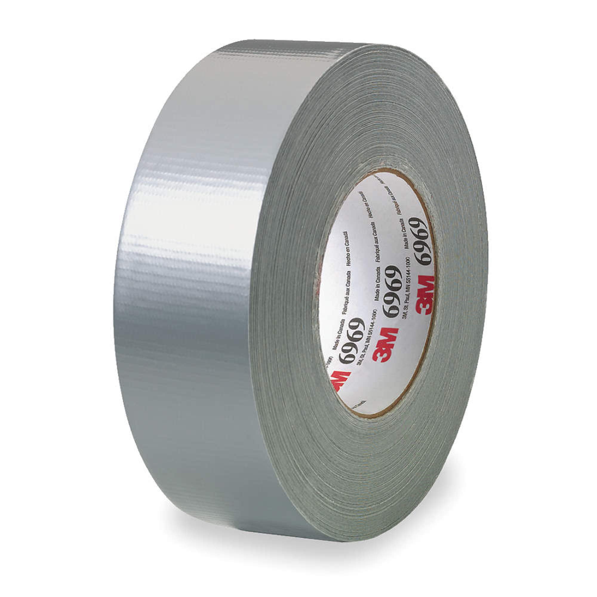 3M 6969 Silver Duct Tape - 48 mm Width x 54.8 m Length - 10.7 mil Thick ...