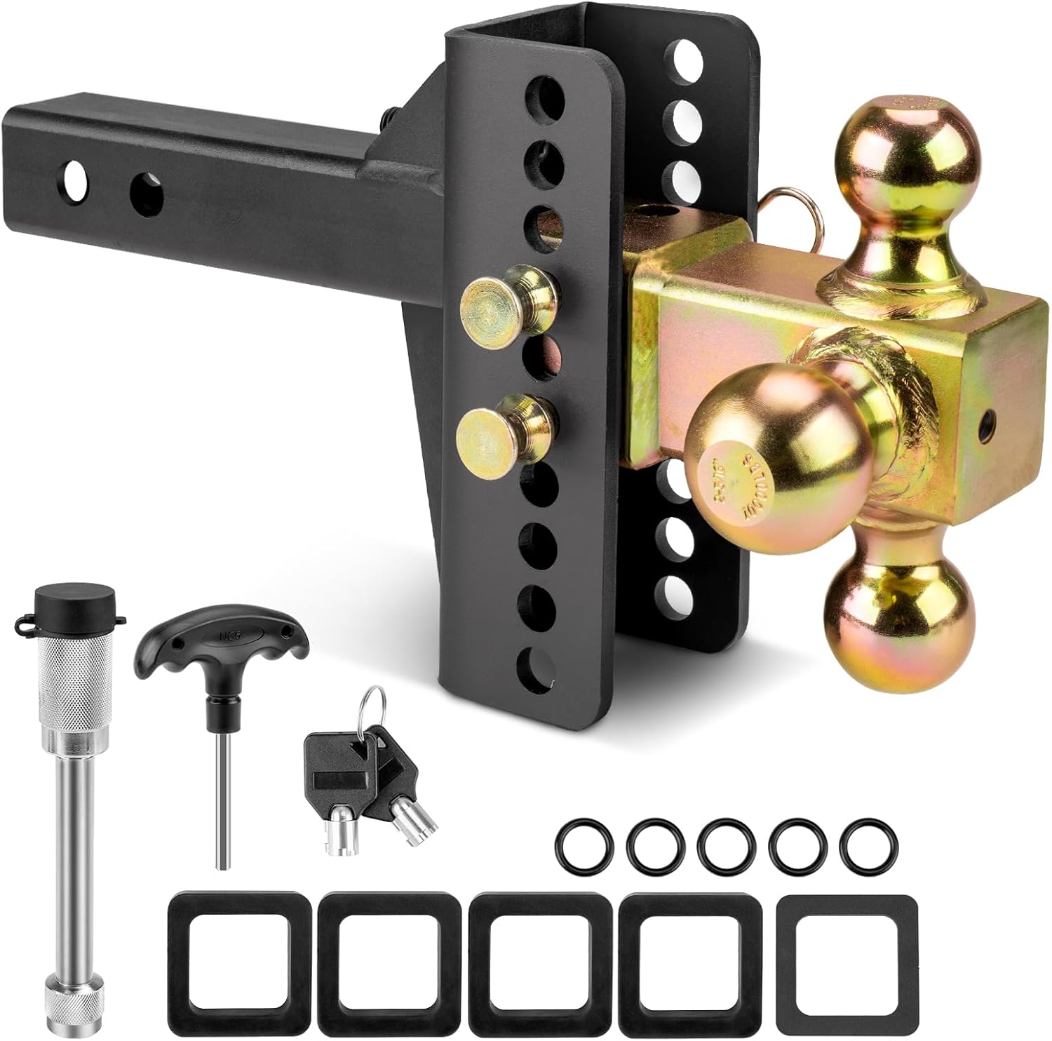 Amazon.com: Adjustable Trailer Hitch -Drop Hitch-Tow Hitch with 2 inch ...