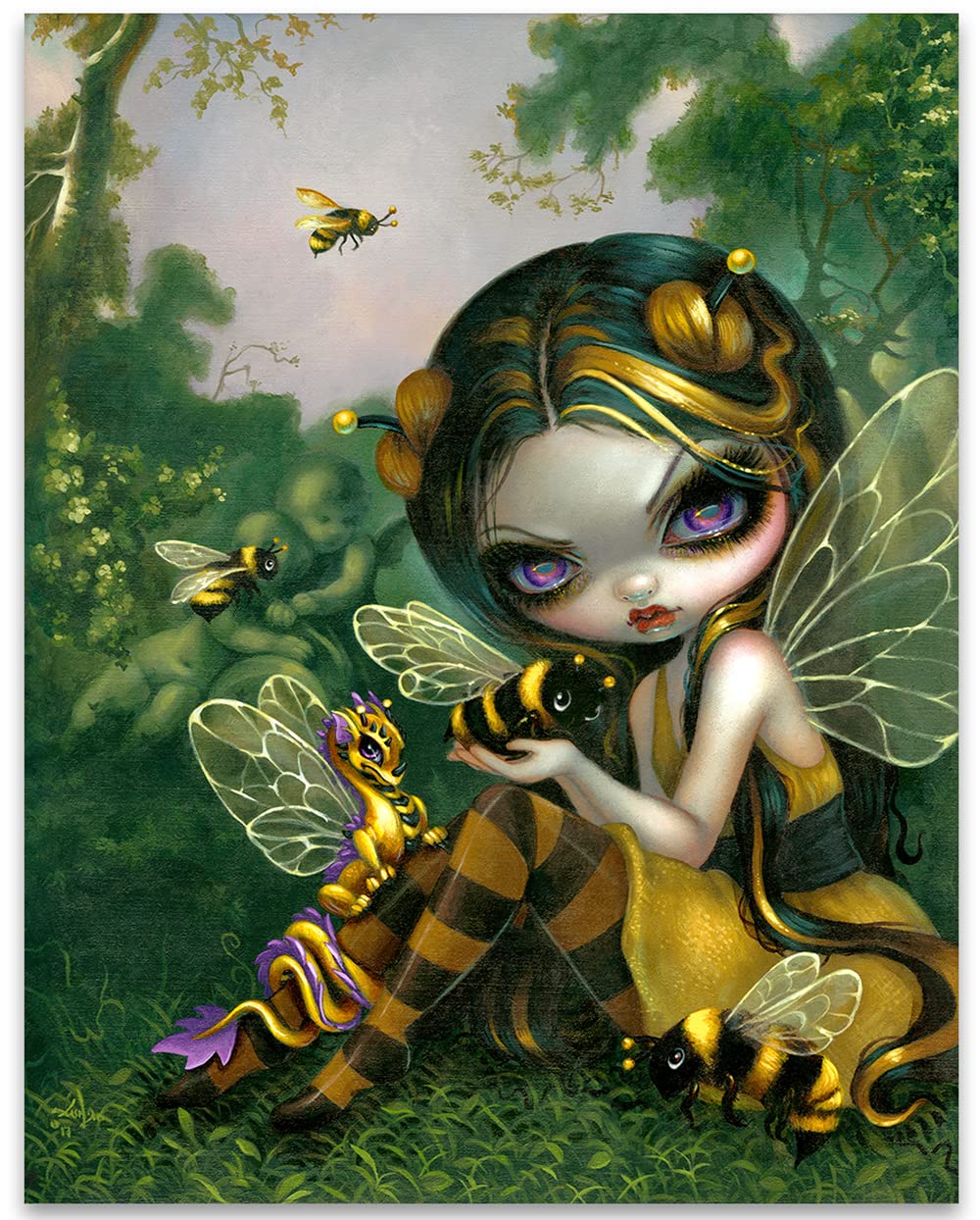 Amazon.com: Strangeling Bumble Bee Dragonling - Gothic 11x14 Unframed ...