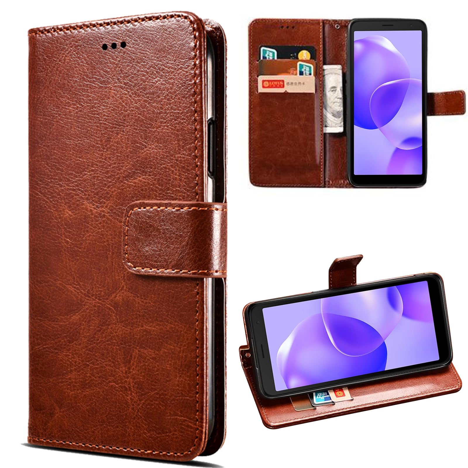 GEJEFA Case for TCL 502 Wallet, PU Leather Flip Case with Card Holders ...