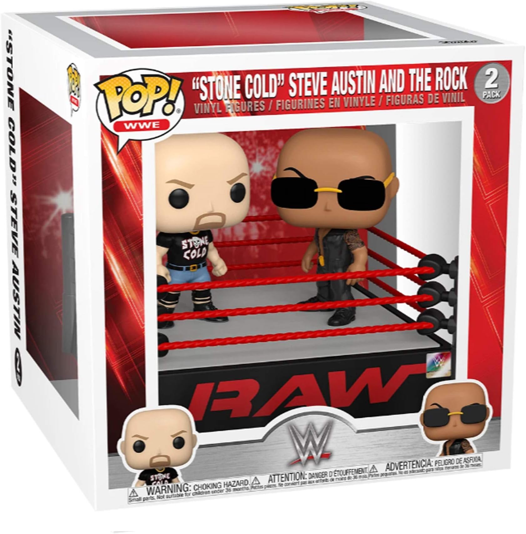 Amazon.com: Funko Pop! Moment: WWE - The Rock vs Stone Cold in ...
