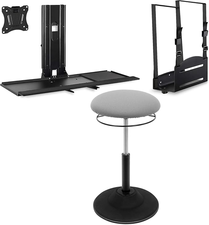 Amazon.com: Mount-It! Monitor and Keyboard Wall Mount with CPU Holder ...