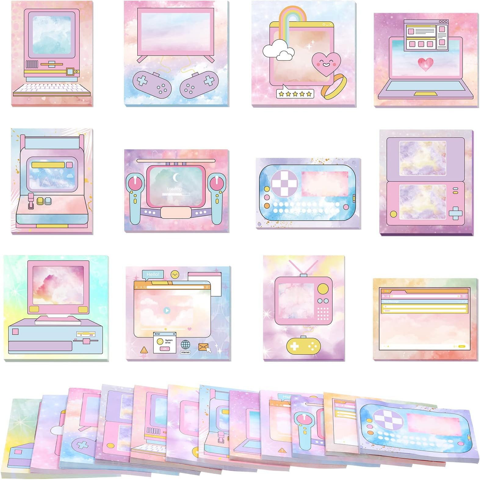 Amazon.com : 640pcs Sticky Notes, BetterJonny 3.15x3.15 Inches Oil ...