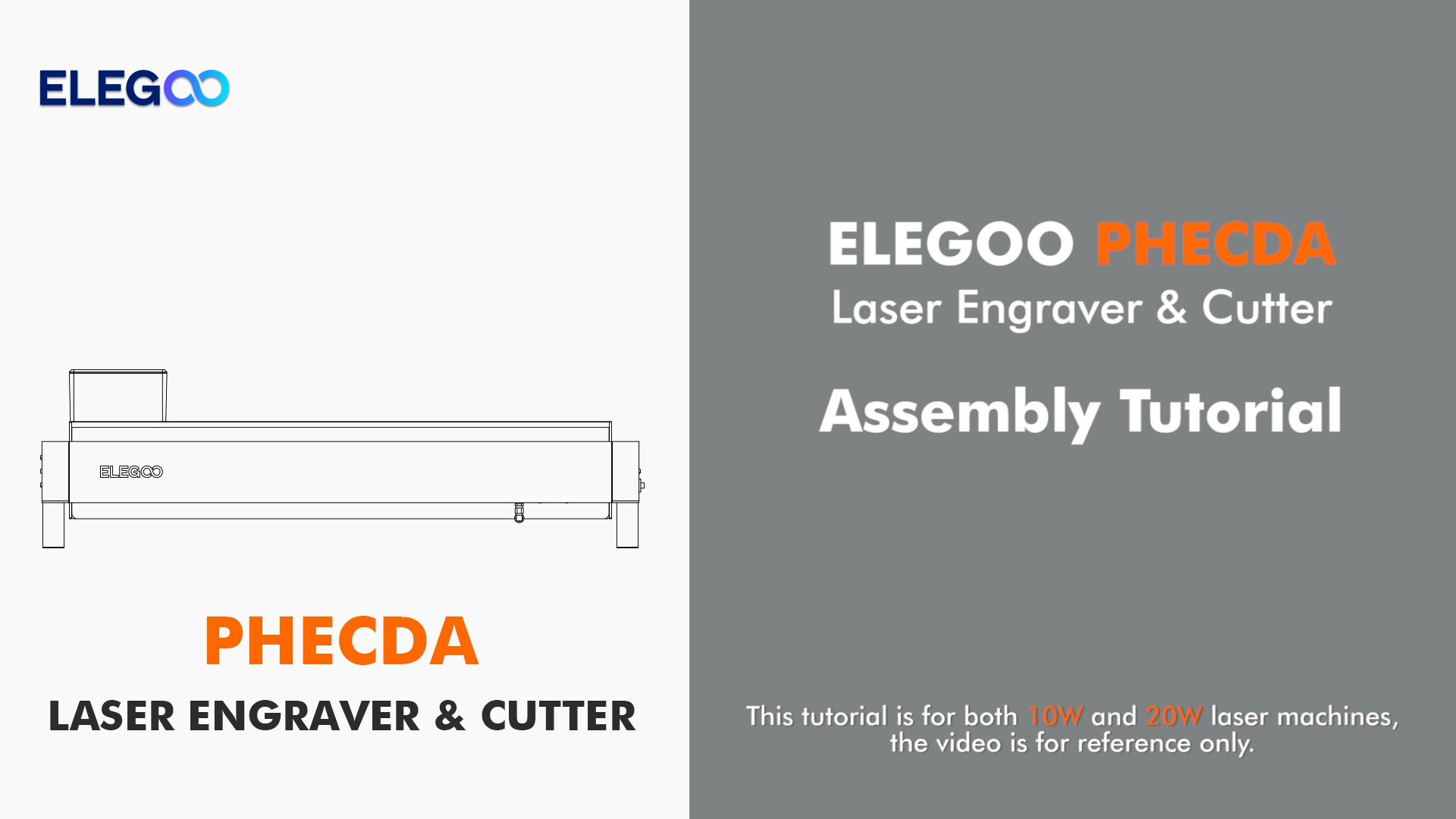 Watch ELEGOO Phecda Laser Engraver& Assembly Tutorial on Amazon Live
