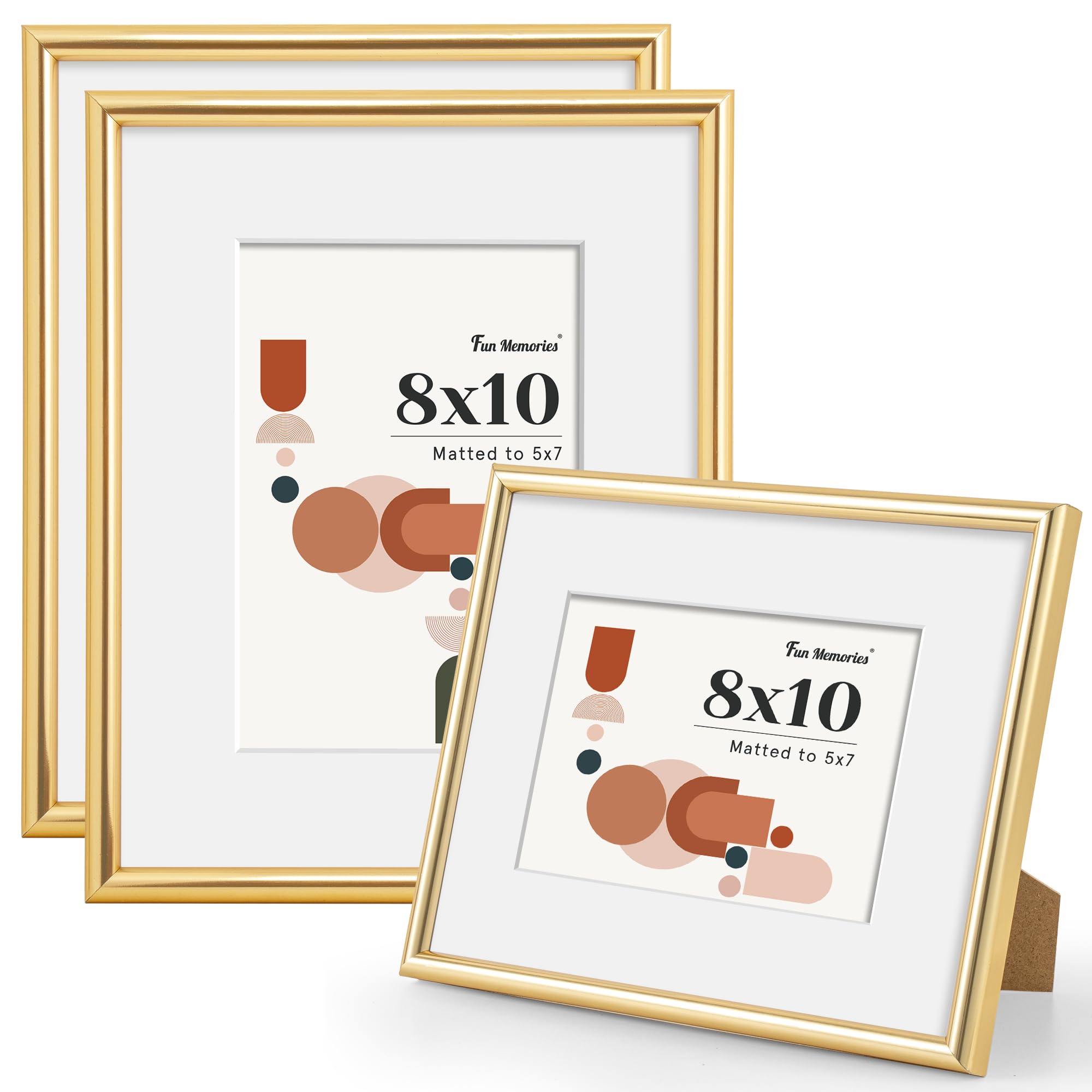 Amazon.com - Fun Memories 8x10 Picture Frame, Display Pictures 5x7 with ...