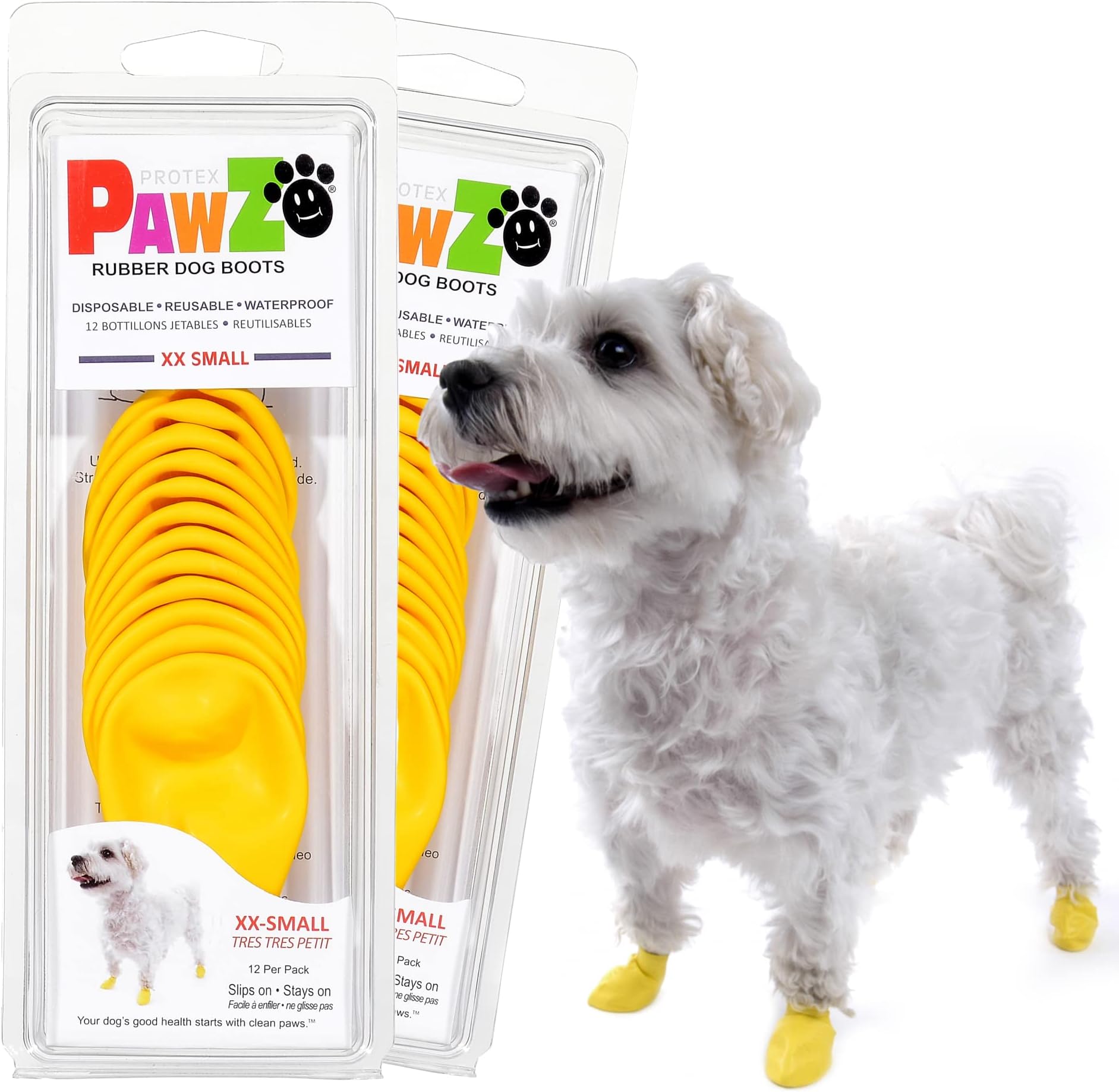 Amazon.com : Locmeo 6 Set Waterproof Dog Shoes Rubber Dog Boots Anti ...