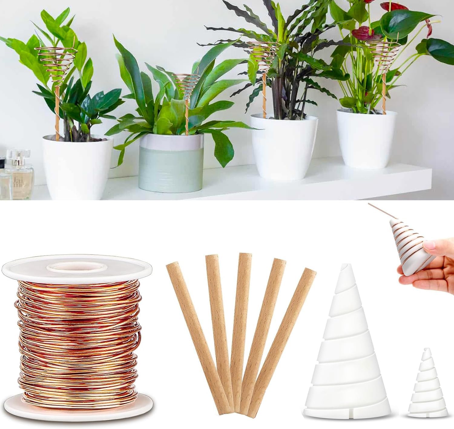 Amazon.com : 99.9% Pure Copper Wire Set with Fibonacci Coil Winding Jig ...