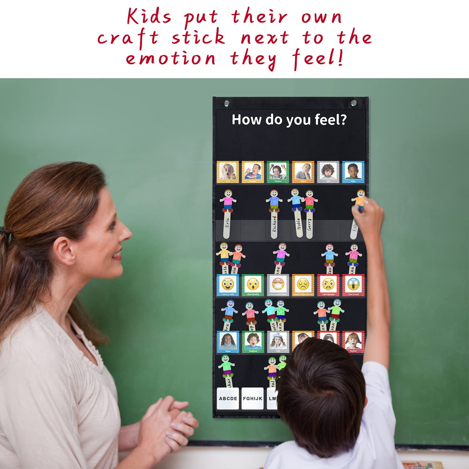 Social Emotional Classroom Decor Emotions And Feelings Pocket Chart For ...