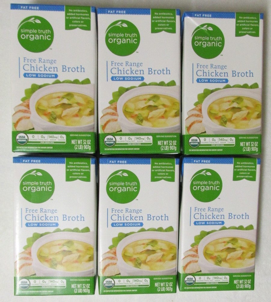 Amazon.com : Simple Truth Organic Fat Free Free Range Chicken Broth ...