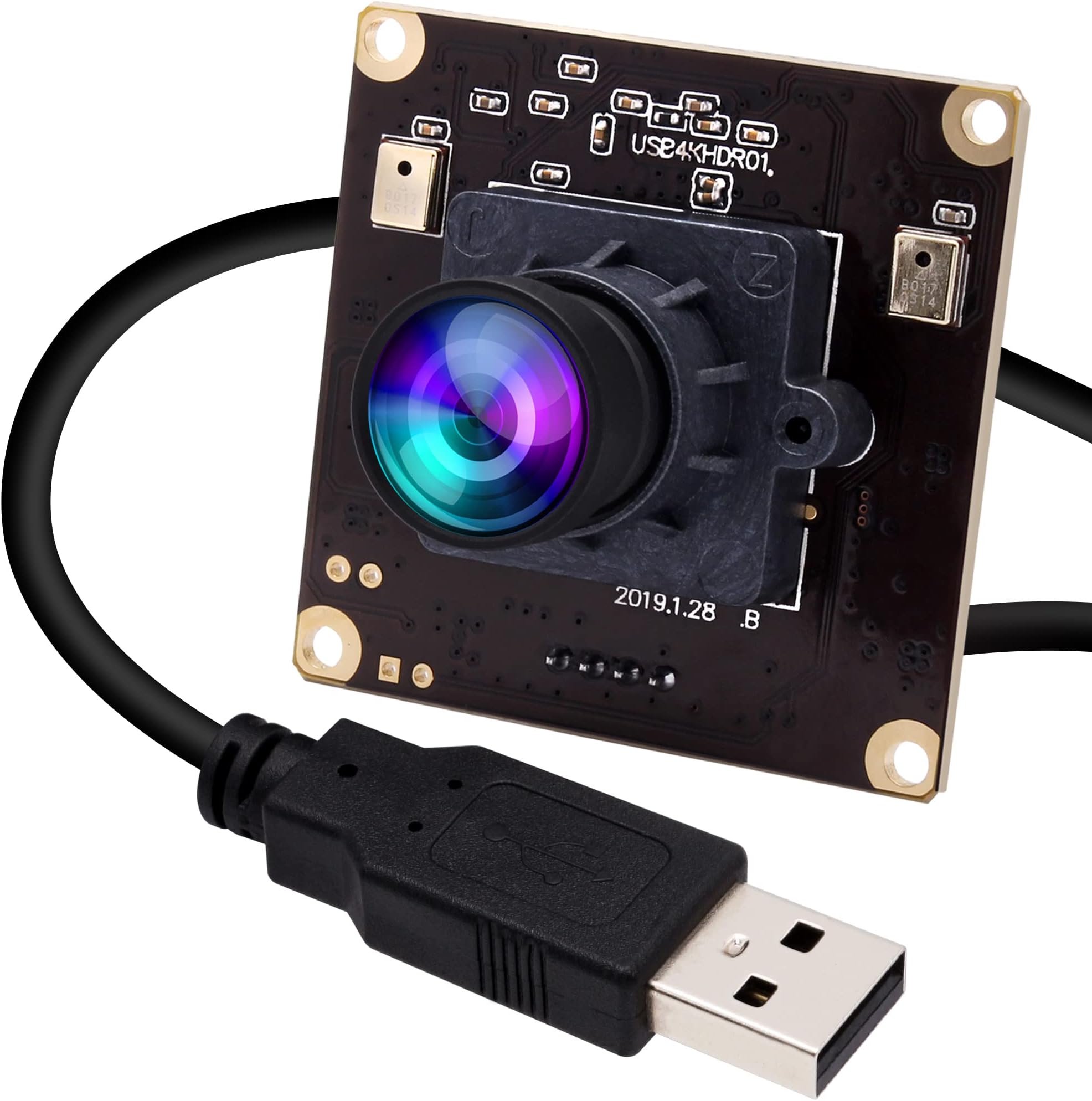 Amazon.com: ELP 4K USB Camera with Dual Microphone for Computer and ...