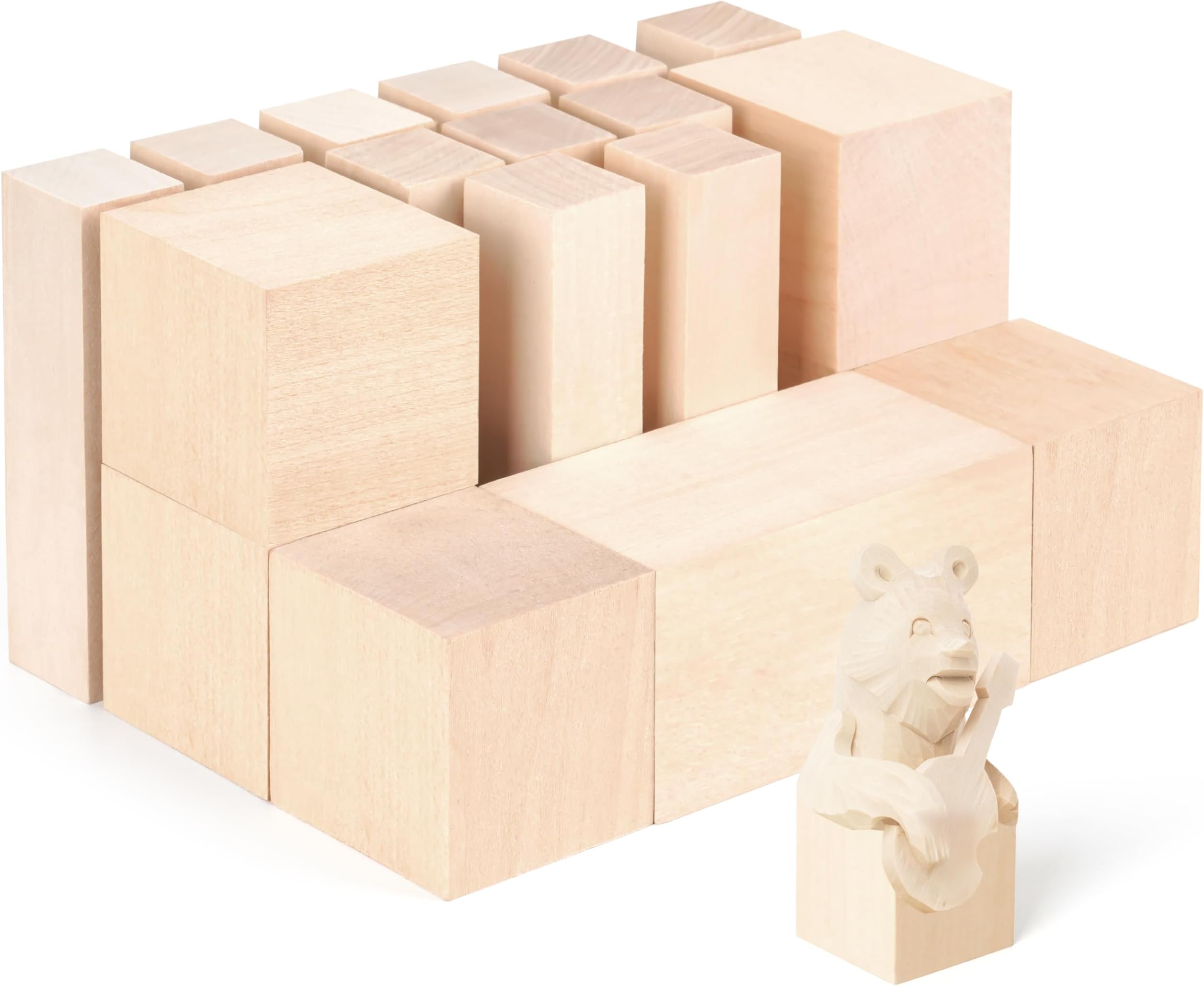 Winter Shore Lindenholz zum Schnitzen [19er-Pack] - 3 Verschiedene ...