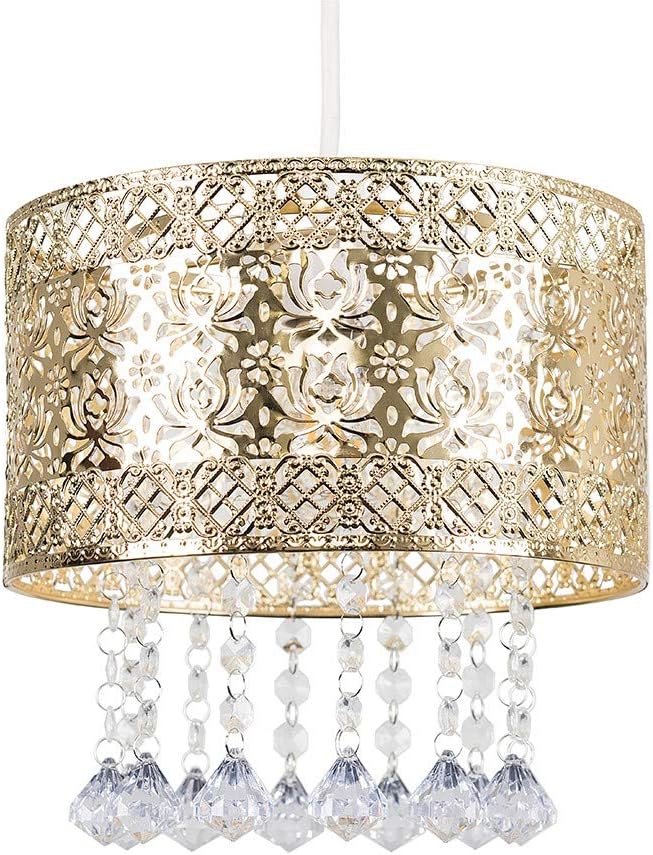 MiniSun Modern Intricate Pattern Gold Ceiling Pendant Light Shade with ...