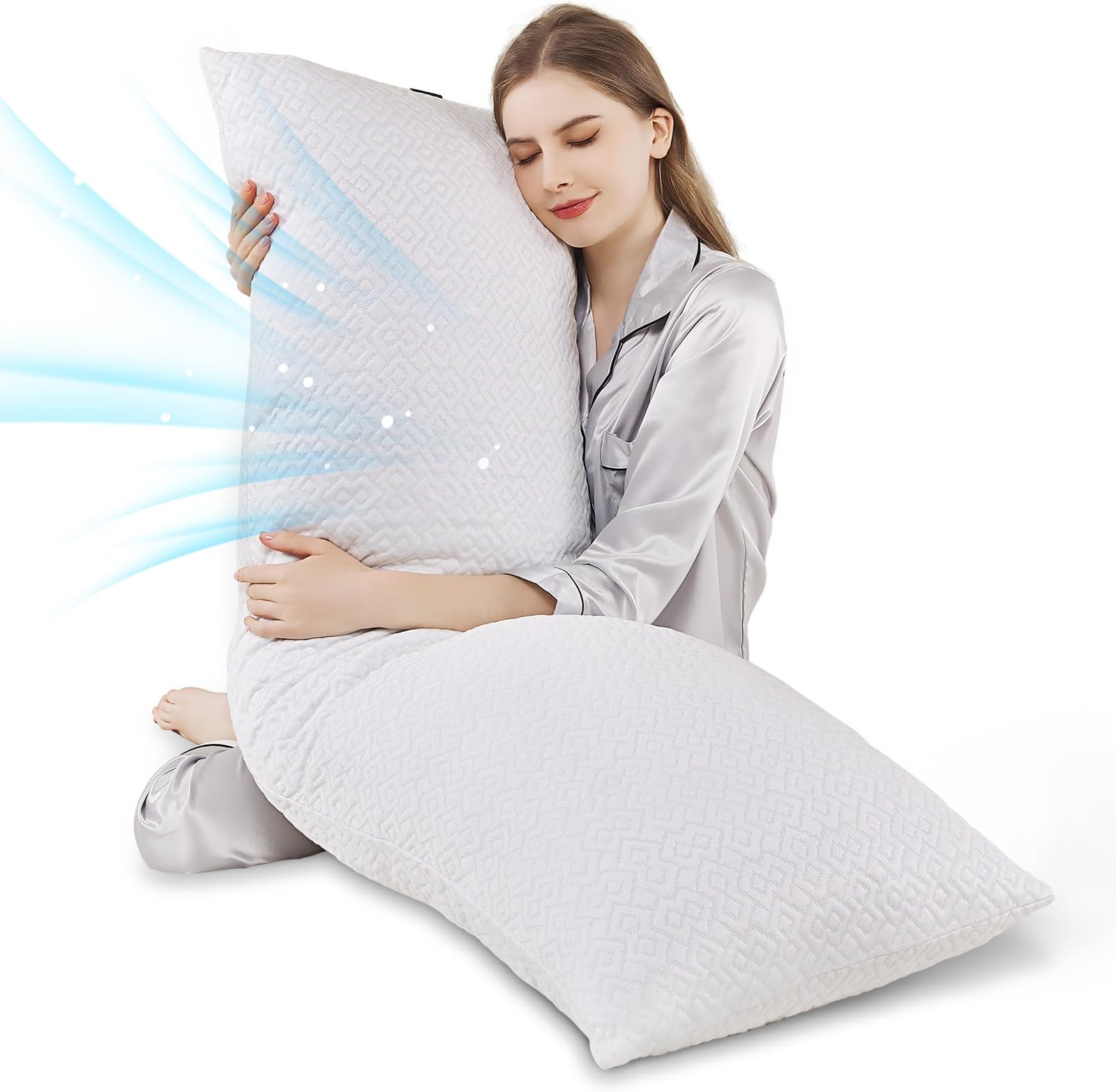 ELNIDO QUEEN – Coussin pour tout le corps, avec housse, Coussin long et ...