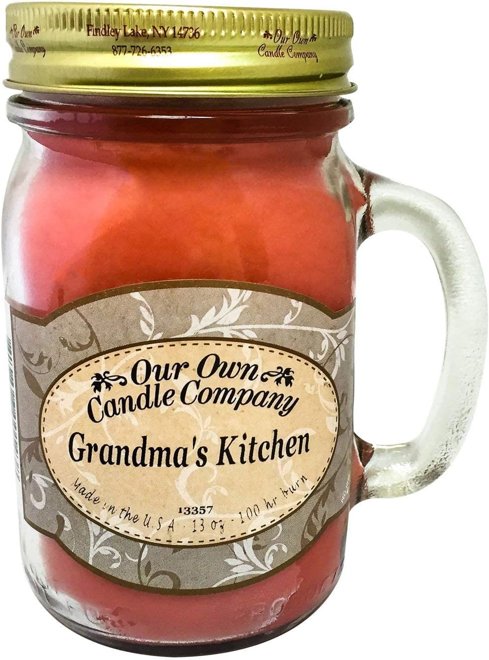Amazon.com: Our Own Candle Company, Grandma's Kitchen Scented Mason Jar ...