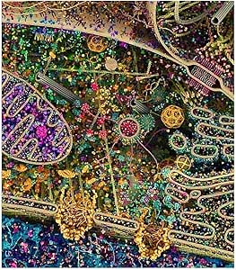 Amazon.com: Human Cell Detailed Poster - Canvas - Microscopy Cell Image ...