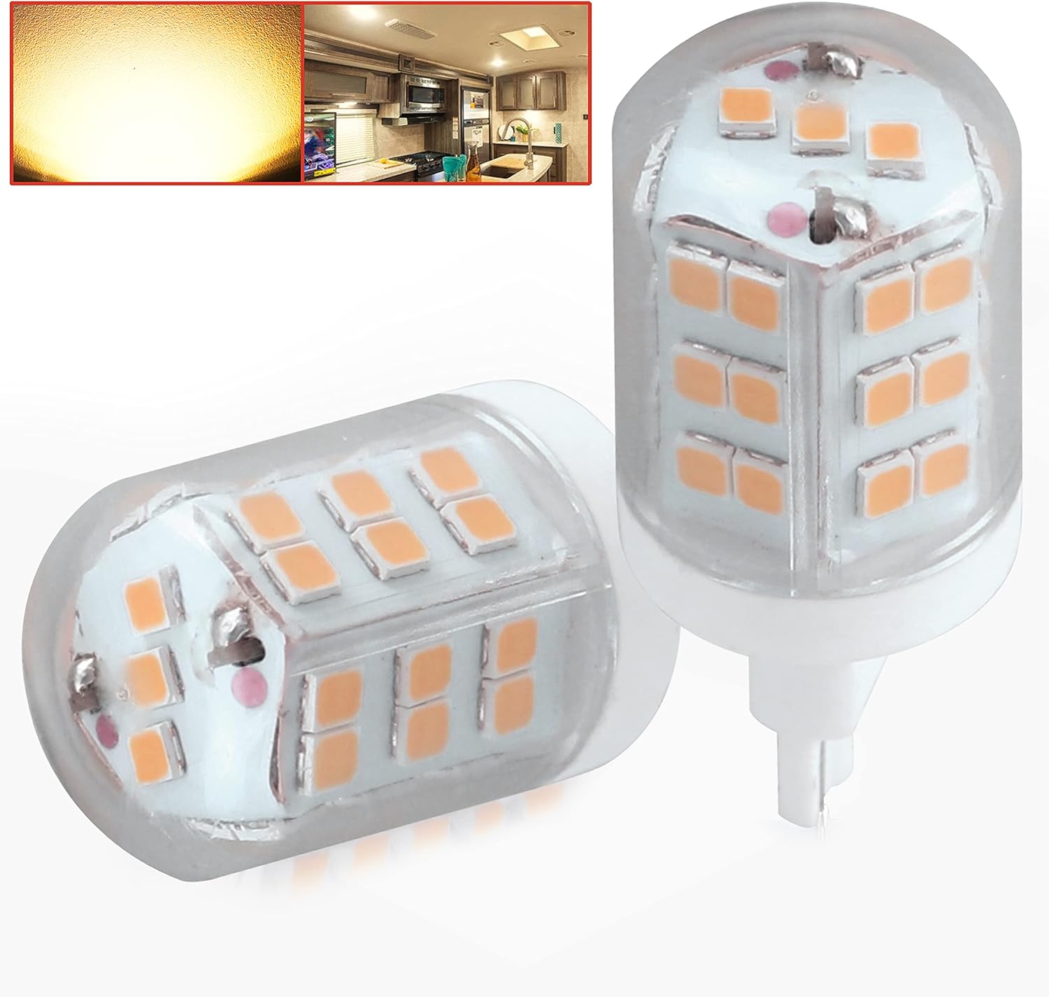 Amazon.com: Leisure LED 2 Pack RV LED Light Bulbs 560LM Warm White ...
