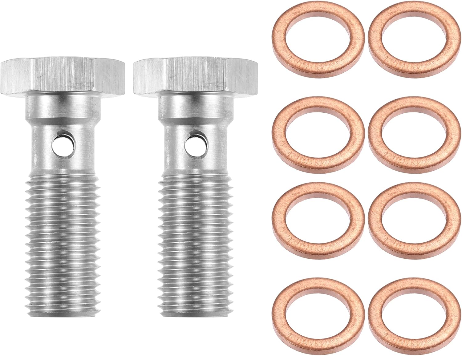 Amazon.com: X AUTOHAUX 2pcs Stainless Steel AN4 7/16-20 Thread Turbo Brake Line Banjo Bolt with ...