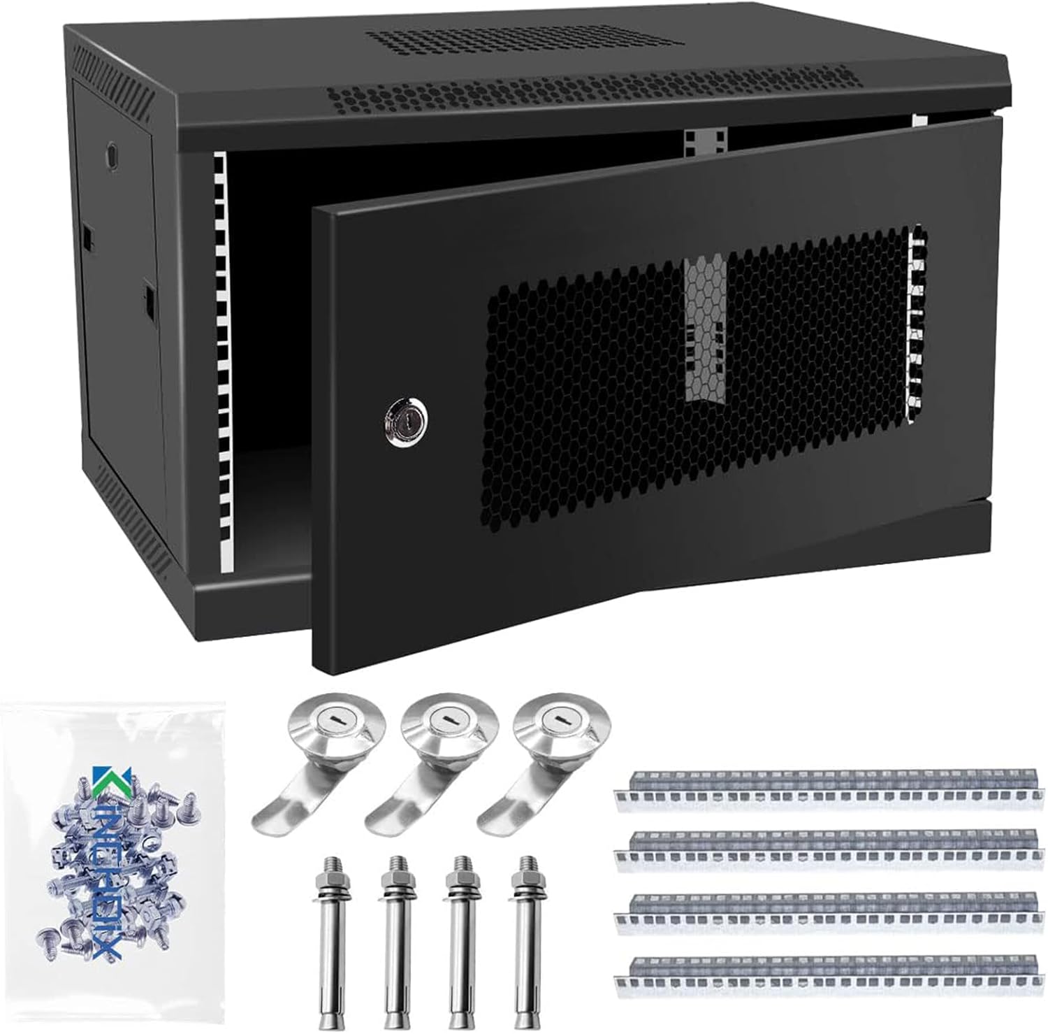 Amazon.com: 6U Server Cabinet Wall Mount Enclosure Locking Door ...