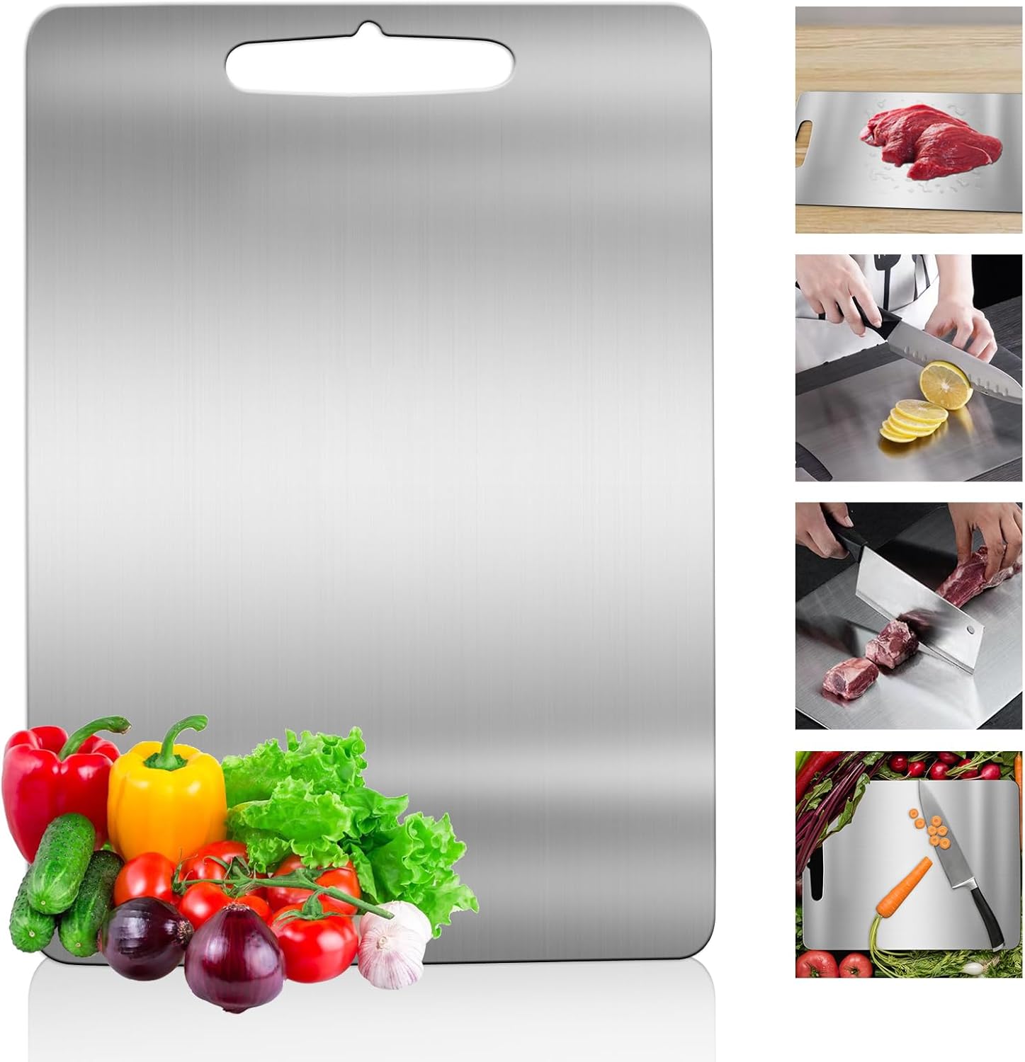 Titanium Cutting Board for Kitchen, Stainless Steel Chopping Board ...