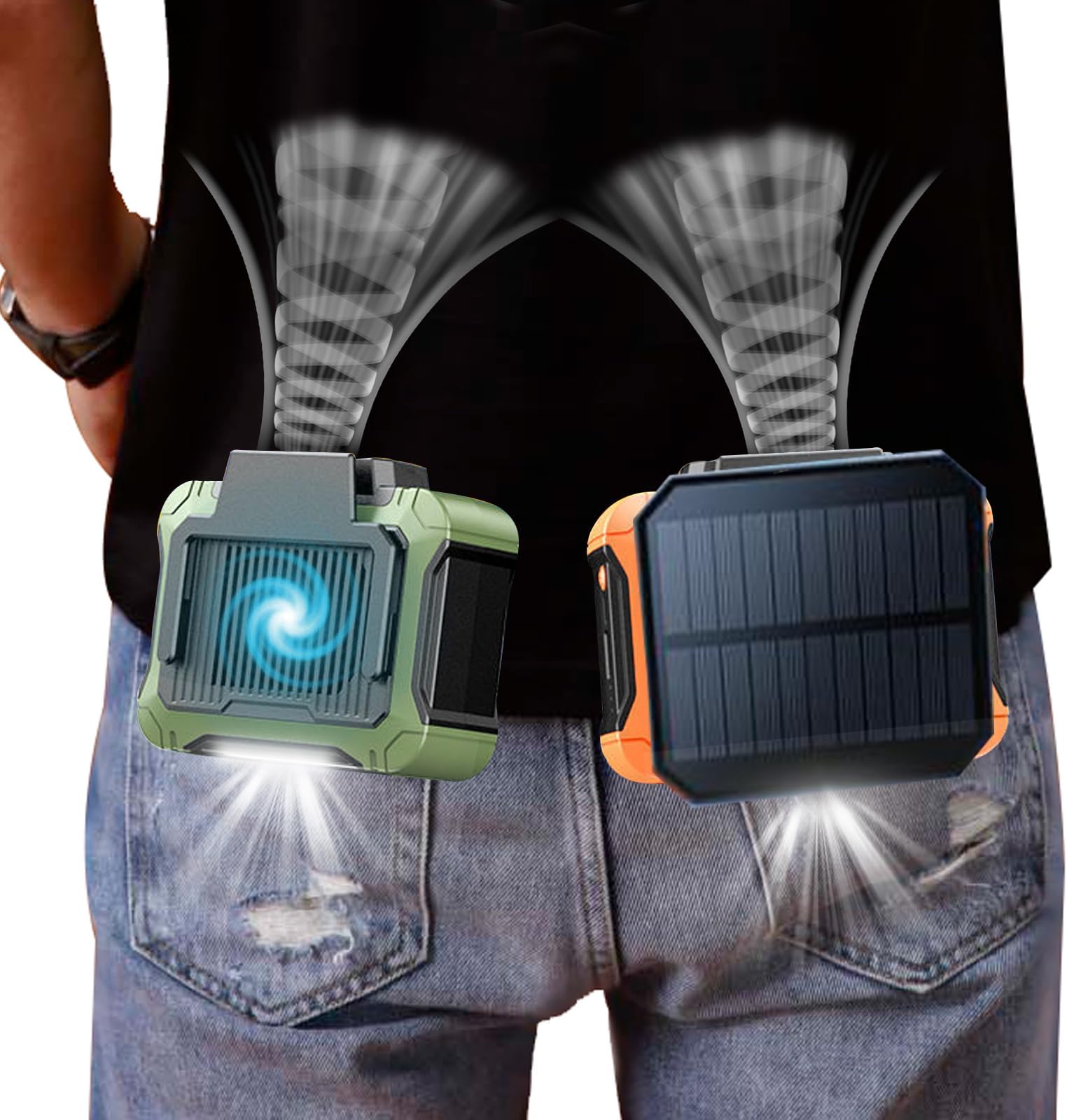 Amazon | YAYAMIYA 【2024 新登場・10000mAh ・ 最長100+時間送風】 腰掛け扇風機 手持ち扇風機 卓上扇風機 携帯扇風機 ベルトファン 腰回りエアコン USB ...