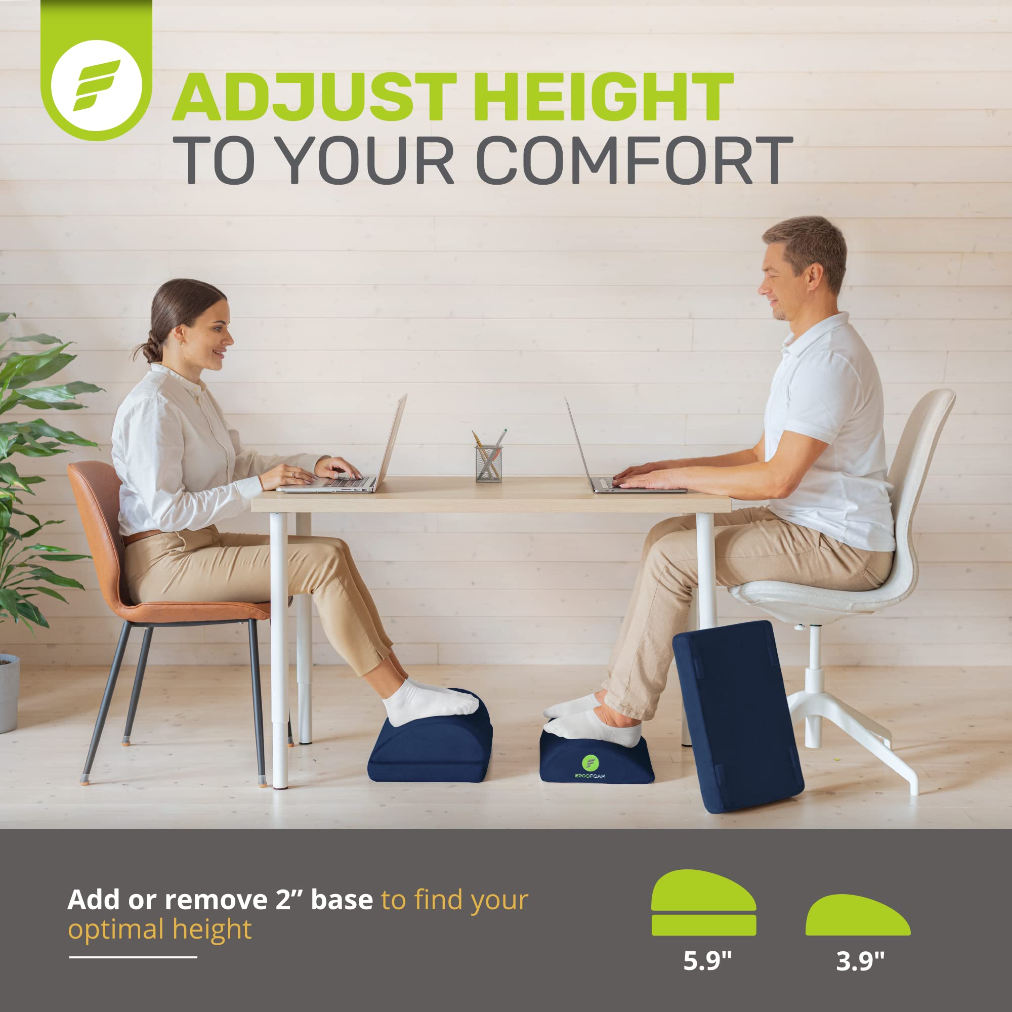 Snapklik.com : ErgoFoam Foot Rest - Chiropractor-Endorsed Orthopedic ...