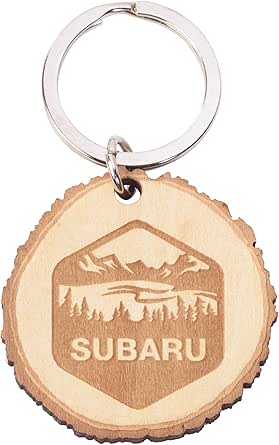 Amazon.com: Subaru Logo Wood Log Key Chain Wrx Sti Impreza Legacy ...