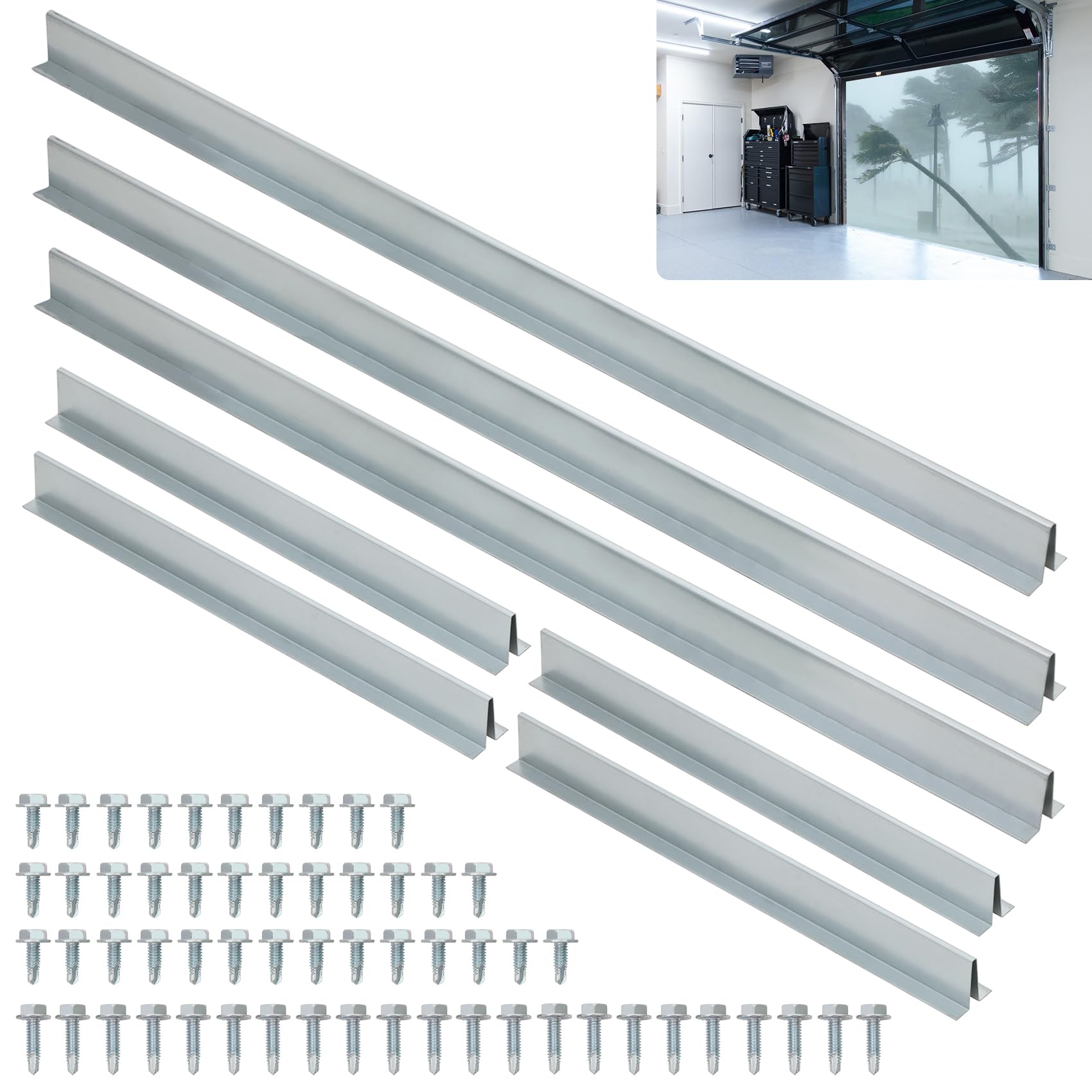 Garage Door Hurricane Strut, 16ft Heavy Duty Garage Door Support,16 ...