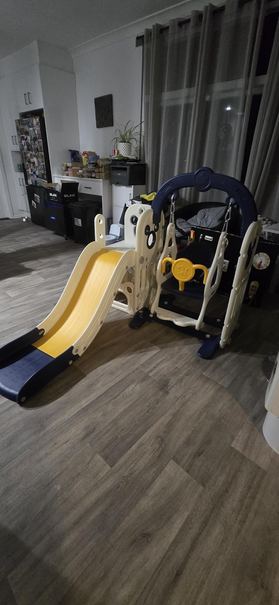 Swing Slide for Kids, 6 in 1 Slide Climber for Toddler, with Ball ...
