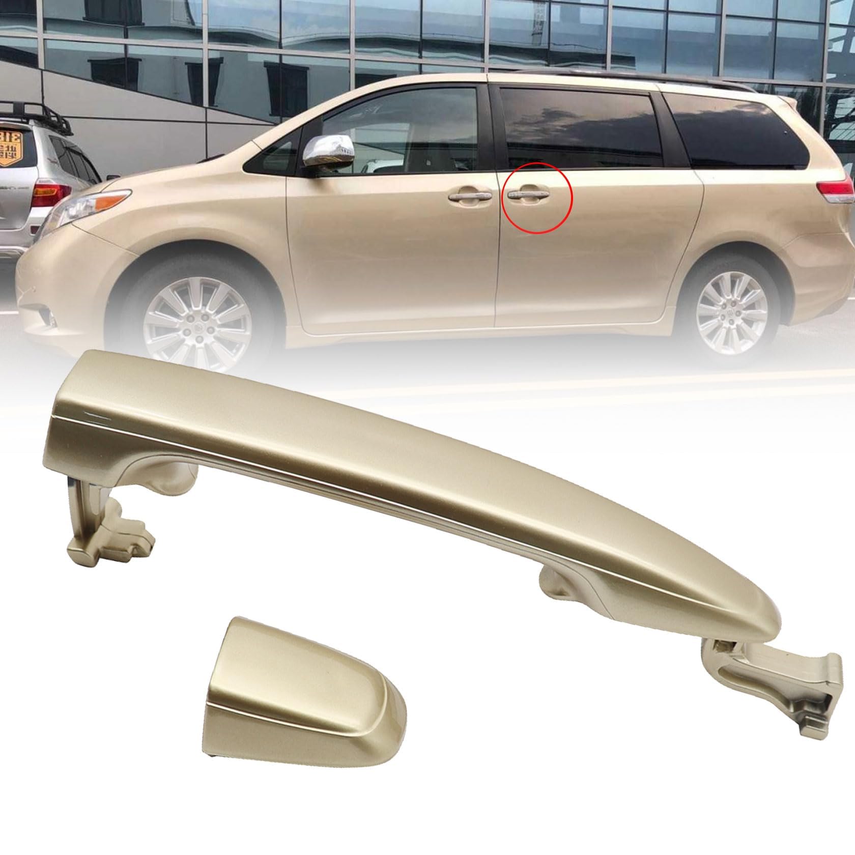 Amazon.com: FZJDSD Rear Left or Right Sliding Gold Door Handle ...