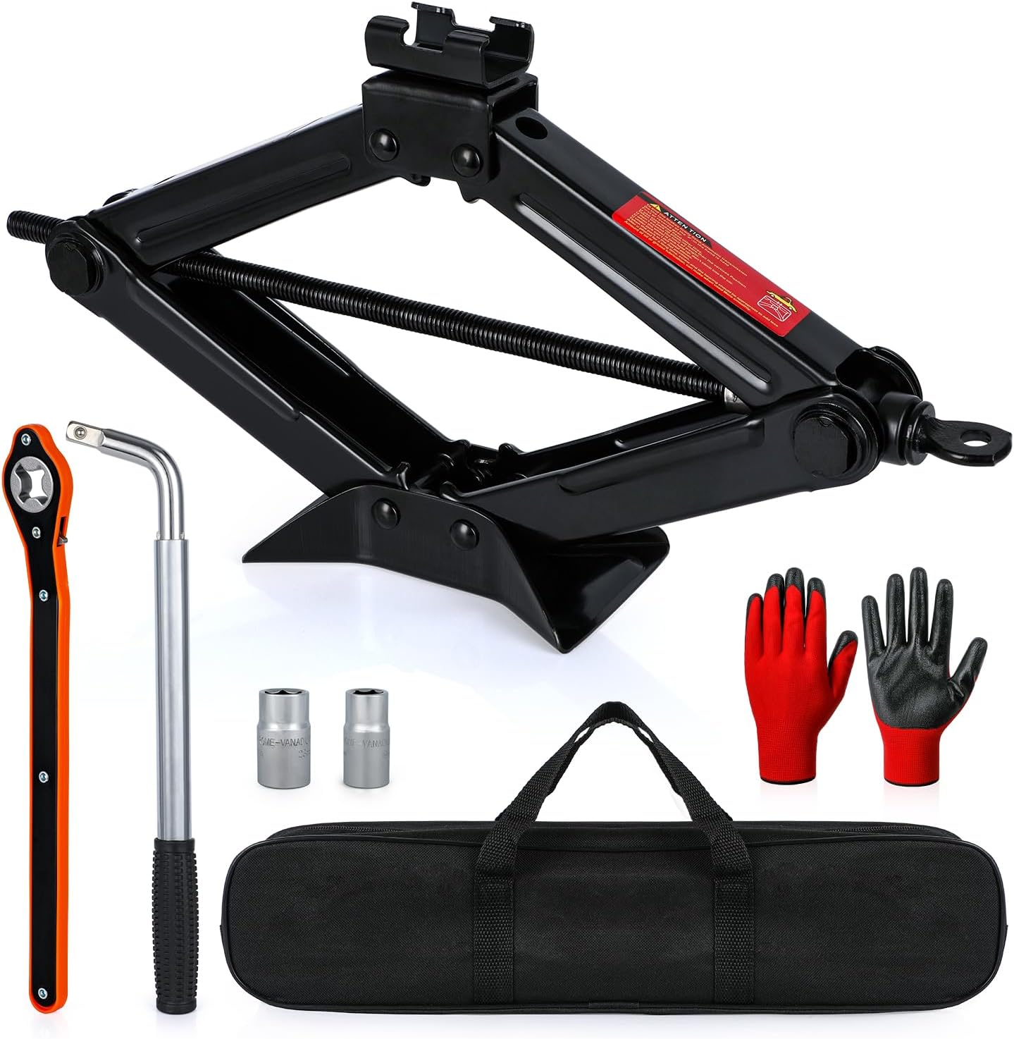 Amazon.com: SHUESS Scissor Jack for Car 2 Ton Car Jack Kit, Quick ...