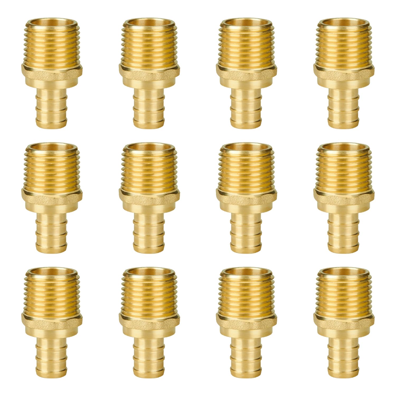 Amazon.com: SUNGATOR Pex Fittings 1/2 Inch, 12-Pack 1/2" NPT to 1/2 ...
