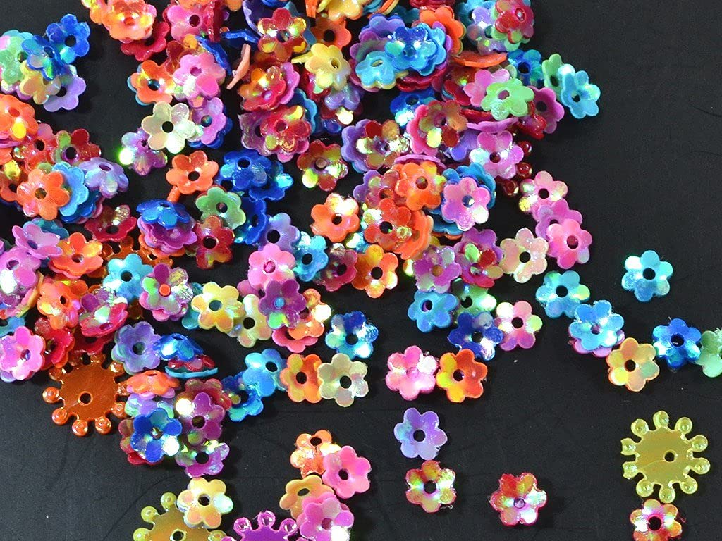 The Design Cart Assorted Small Flower Shaped Sequins Ntc1104089, 250 ...
