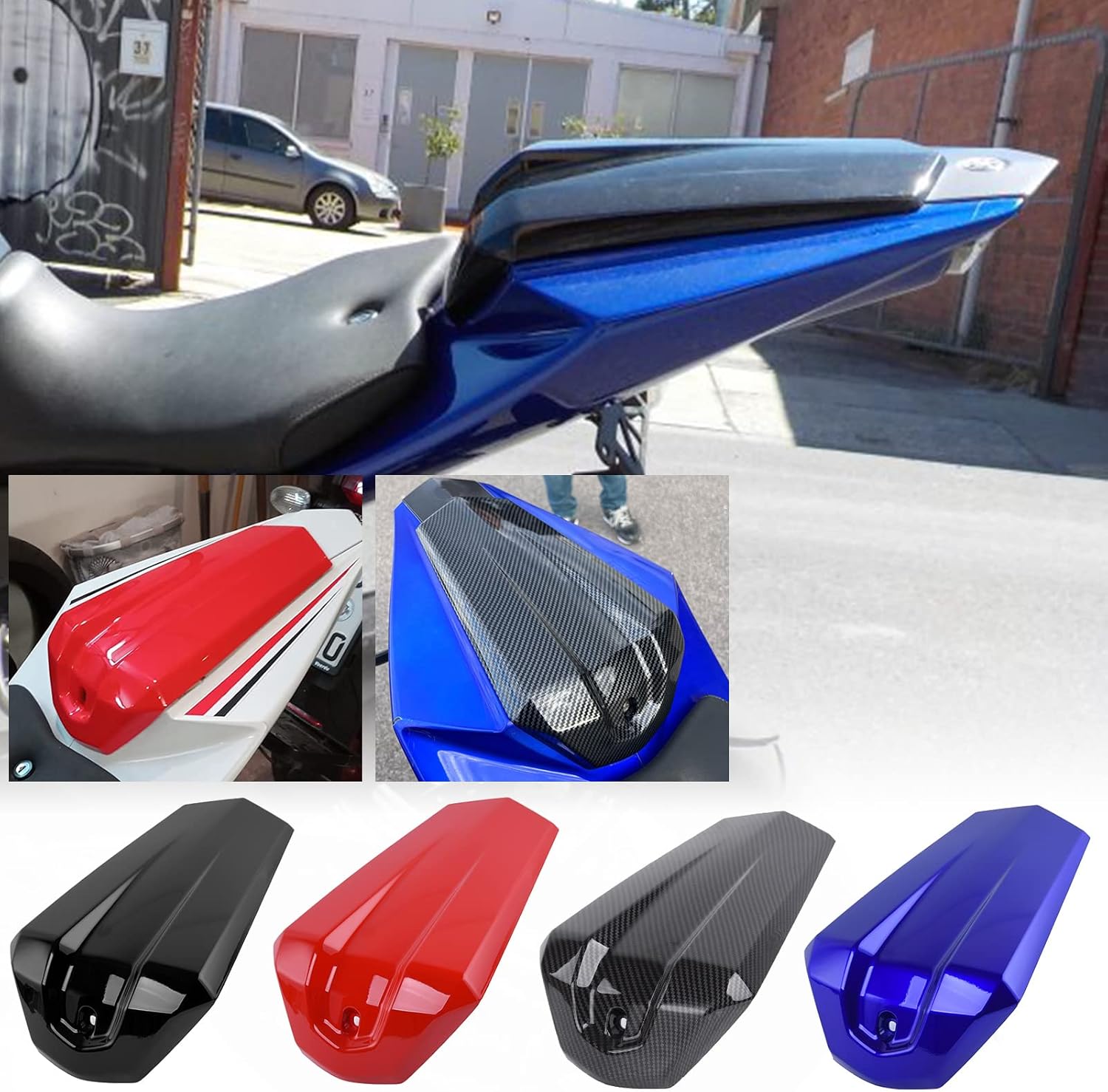 TAZGANTAX Motorcycle Rear seat cowl for YZFR125 Passenger Pillion Solo ...