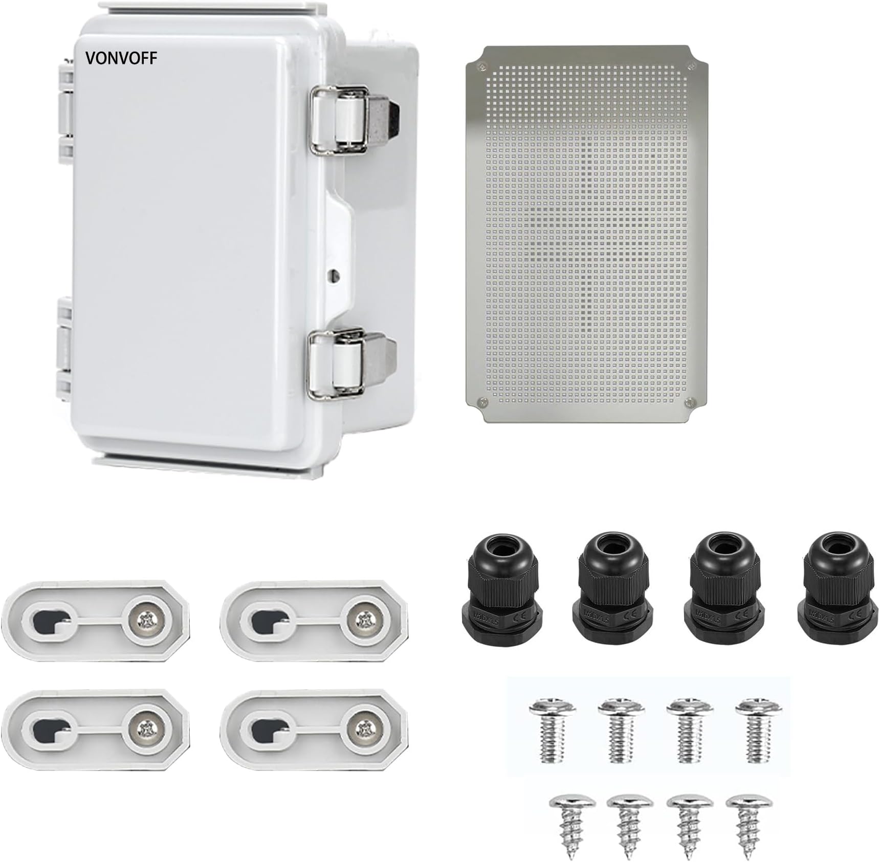 Attabox Heartland AH1086 Polycarbonate Enclosure with Hinged, Locking ...