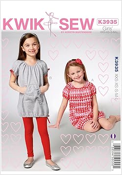 Amazon.com: Kwik Sew K3935 Girls Dresses and Leggings Sewing Pattern ...
