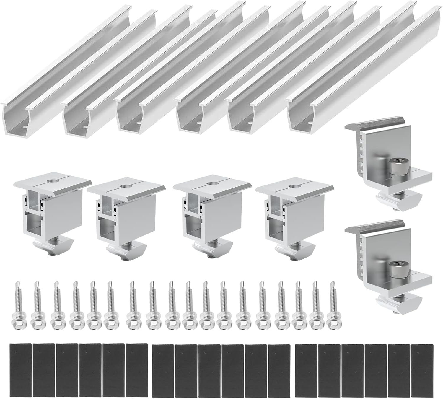 Solar Panel Aluminium Bracket Kit, Solar Panel Bracket, Flat Roof ...