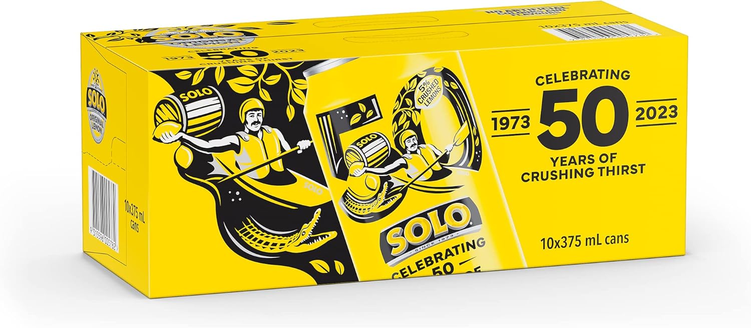 Solo Lemon Soft Drink Can, 10 x 375ml : Amazon.com.au: Pantry Food & Drinks
