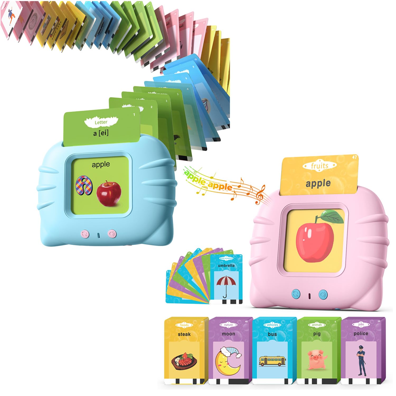 Amazon.com: 510 Words, Talking Flash Cards for Toddler 1 2 3 4 Year ...