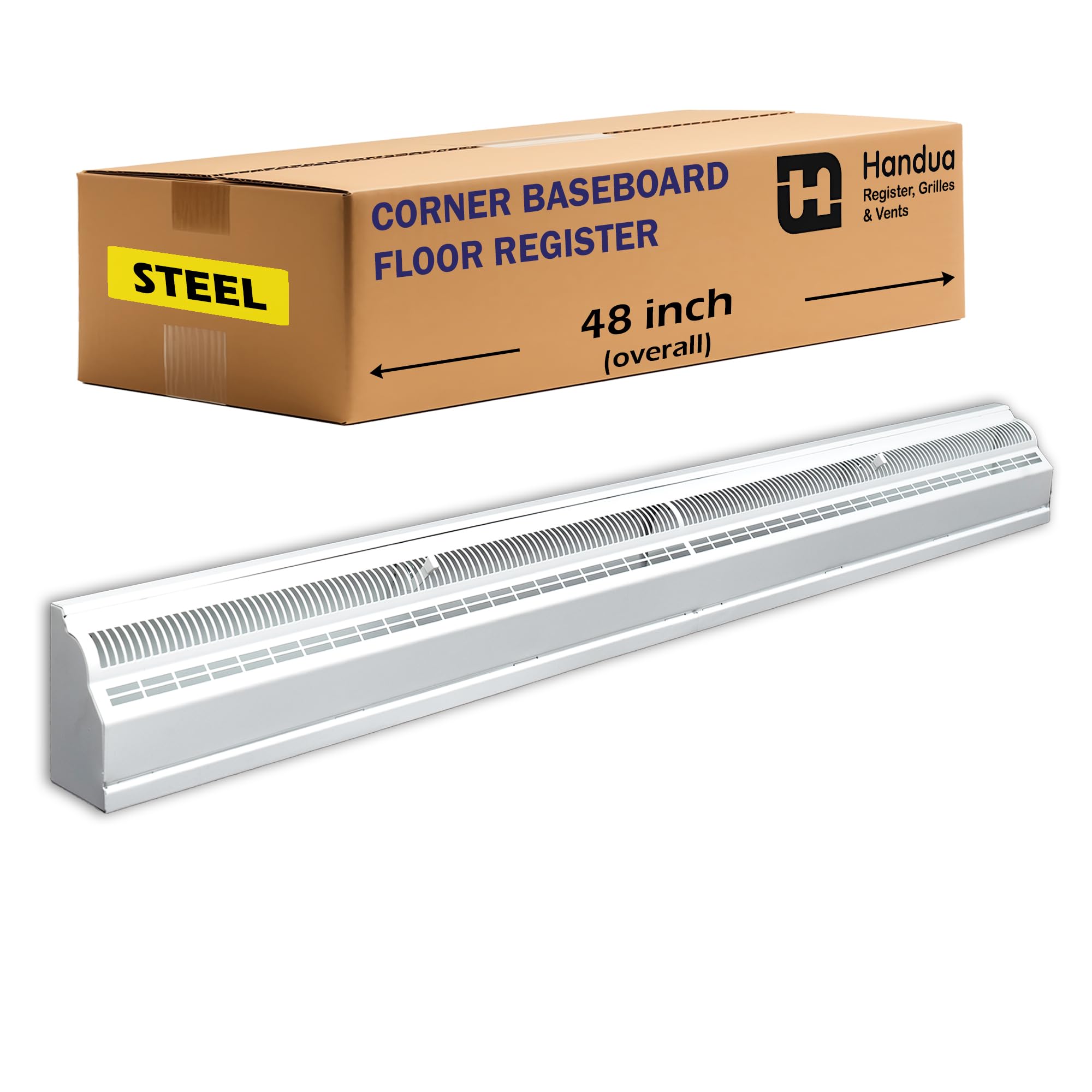 Snapklik.com : Fits 48-Inch Baseboard Space Baseboard Air Register ...