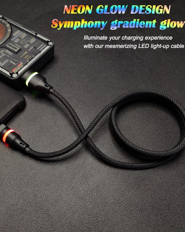 GentsStride Neon Chubby MagSnap - Cable de carga rápida retráctil ...
