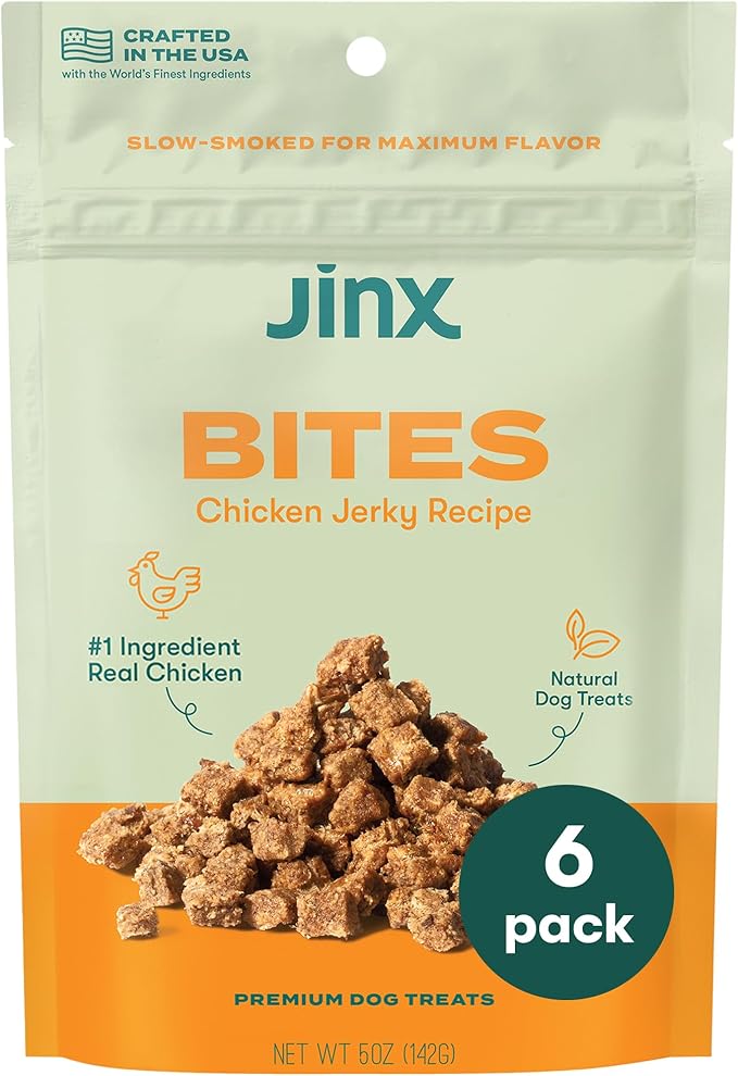 Amazon.com: Jinx Chicken Bites, Soft Jerky Dog Treats, Slow-Smoked Real ...