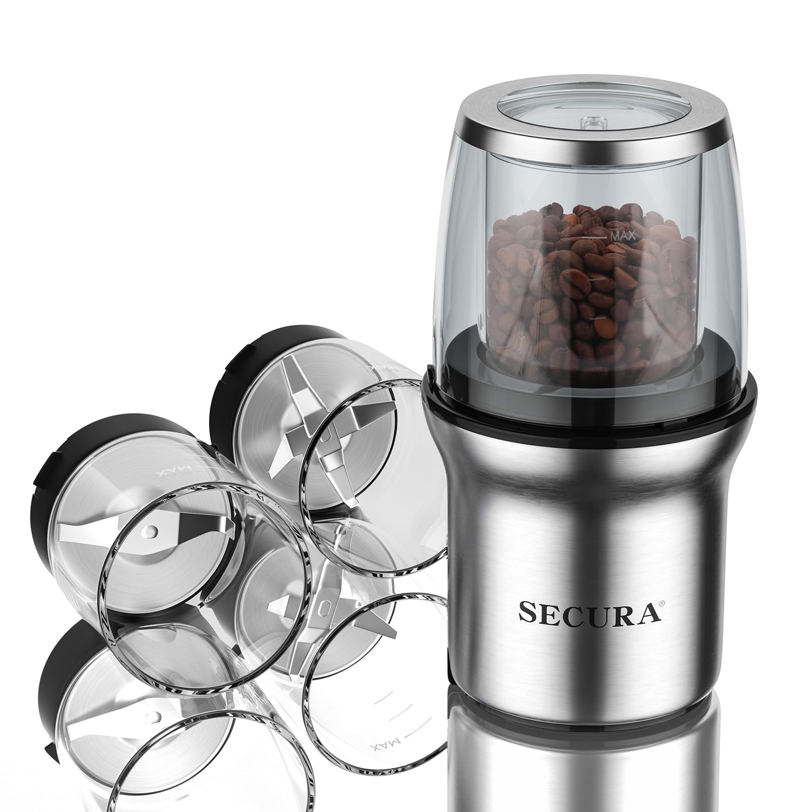 Snapklik.com : Electric Spice Grinder, Dual Glass Bowls For Wet & Dry ...